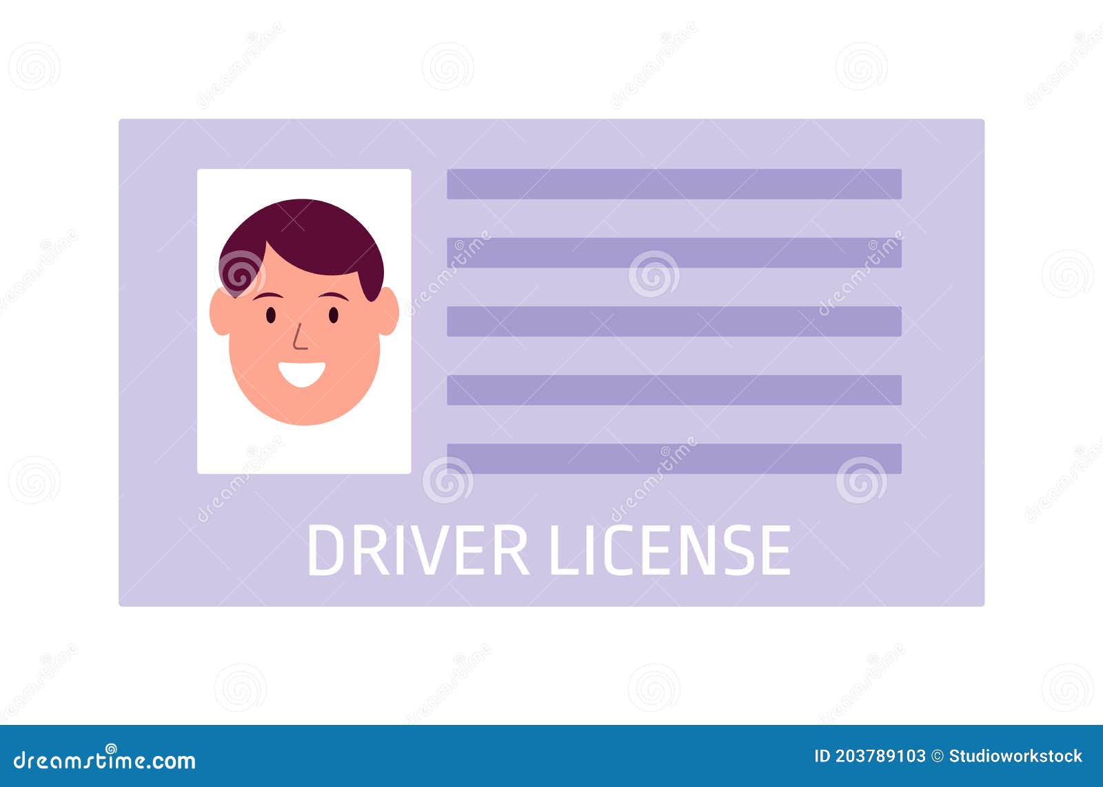 Car Driver License Plastic Identification Card Stock Vector ...