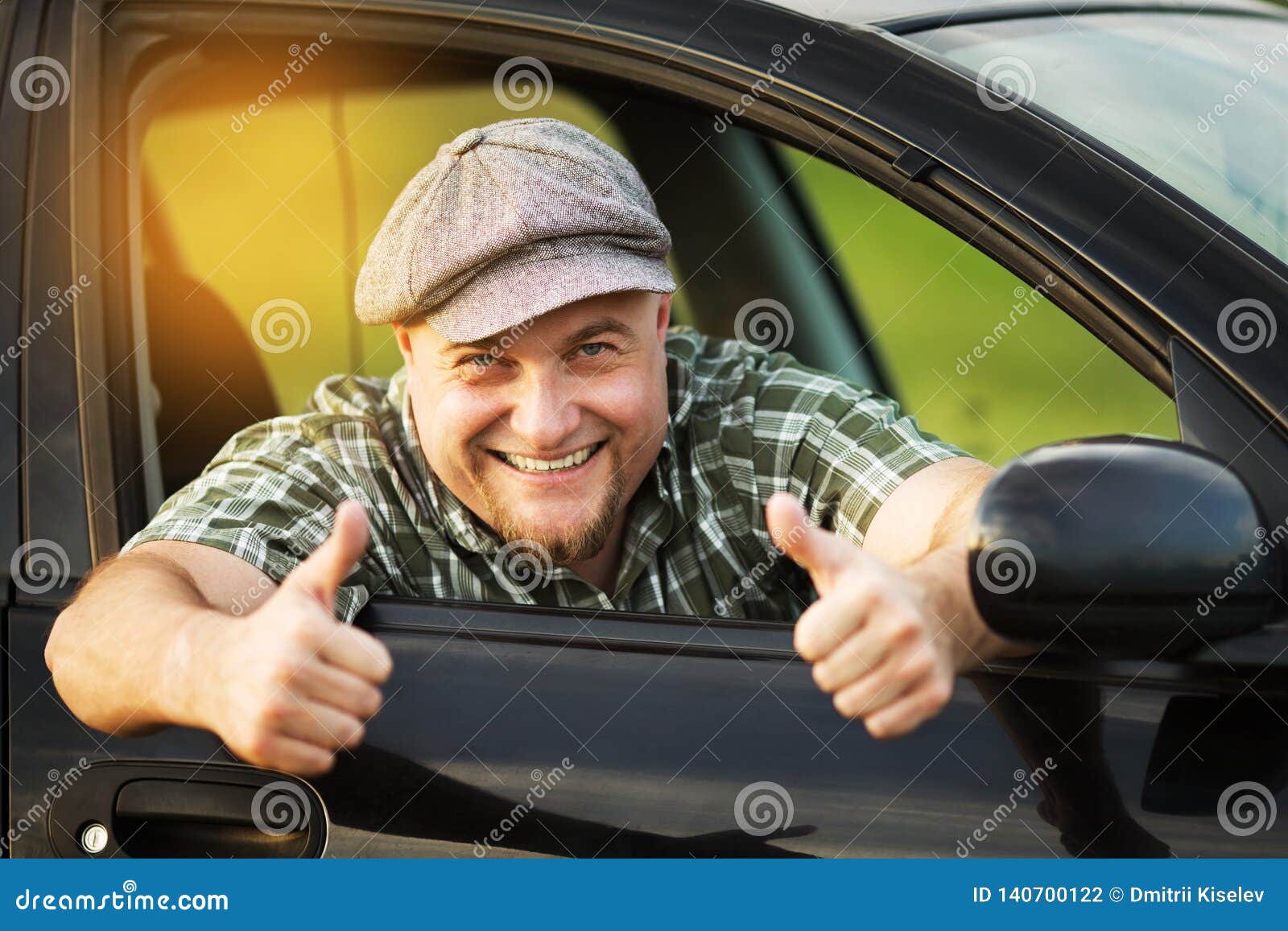 Car Driver Shows that All is Well Stock Photo - Image of chauffeur ...