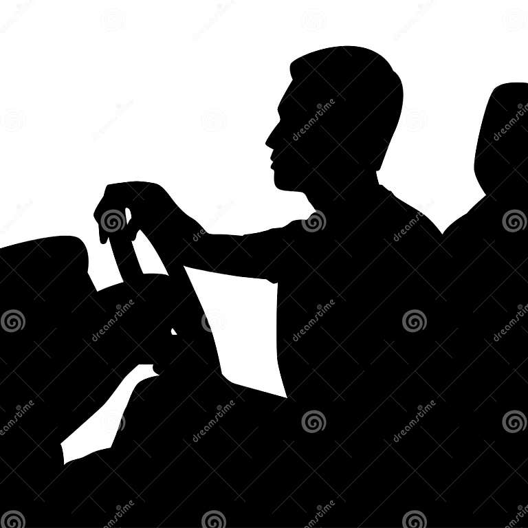 Car Driver Silhouette Vector Stock Vector - Illustration of drive ...