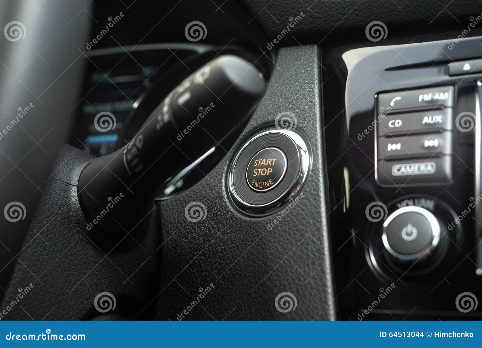 Car Driver Starting the Engine Stock Photo - Image of button, trip ...