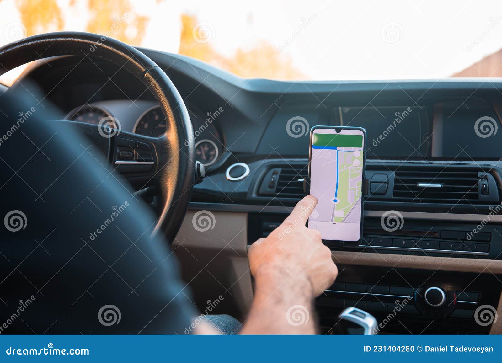 Car Driver Using Mobile Phone Stock Photo - Image of smart, auto: 231404280