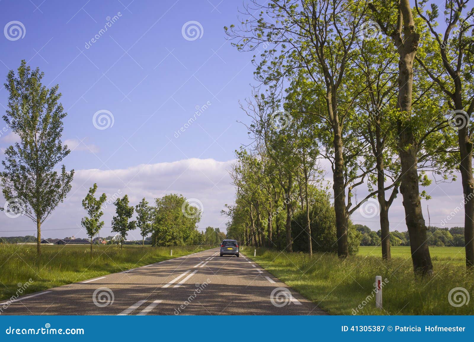 Car Driving on an Empty Road Stock Image - Image of asphalt, journey ...