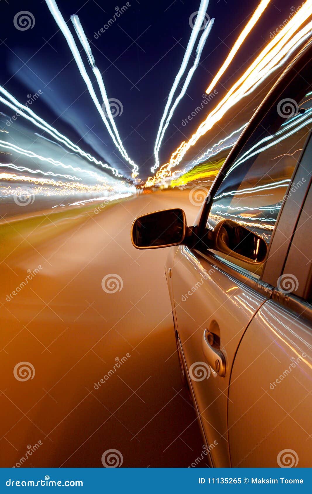 Car driving fast stock image. Image of dusk, auto, driving - 11135265
