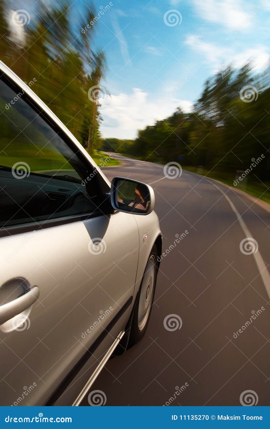 Car driving fast stock photo. Image of drive, mirror - 11135270