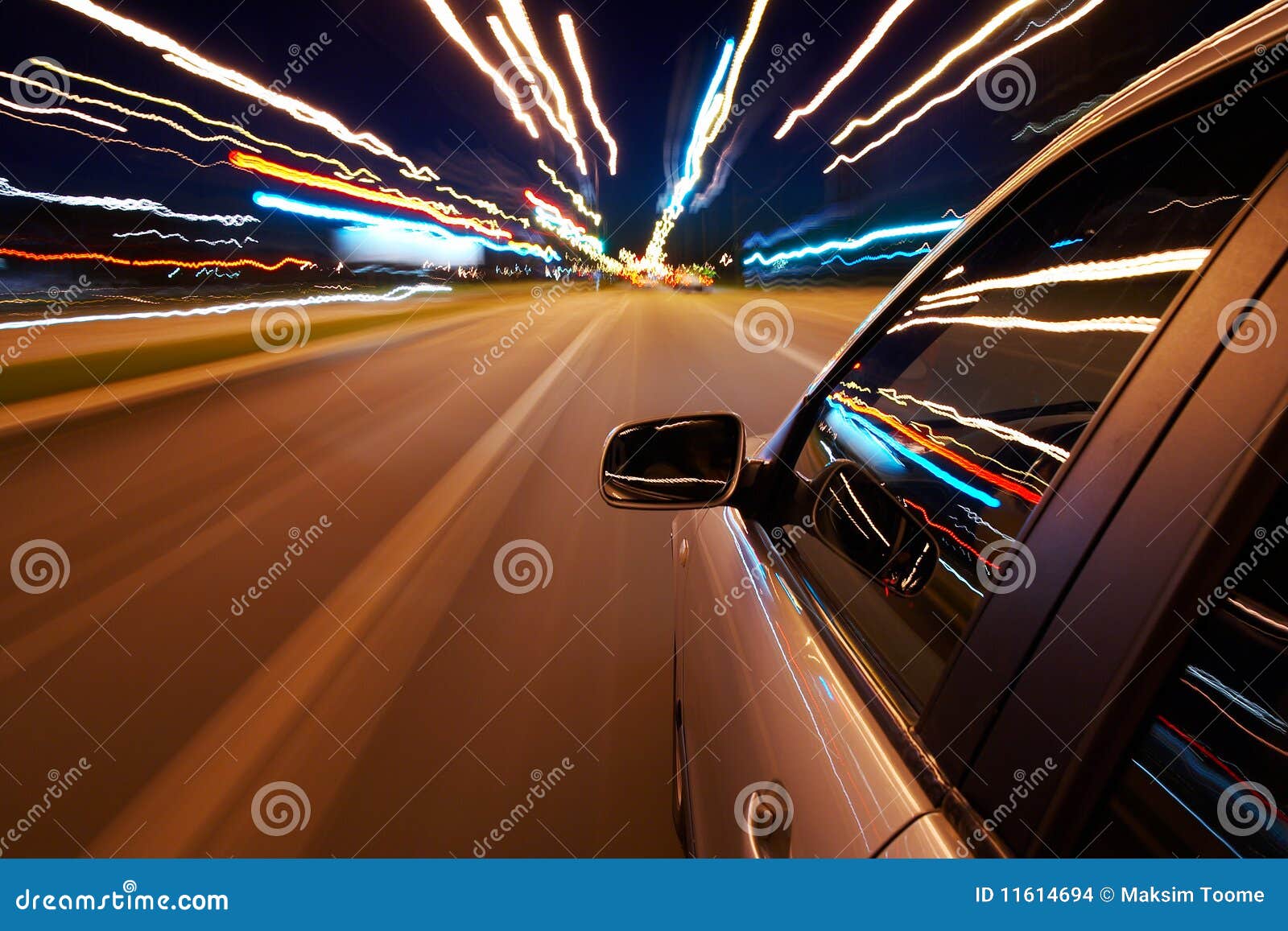 Car Driving Fast On A Road Royalty-Free Stock Photography ...