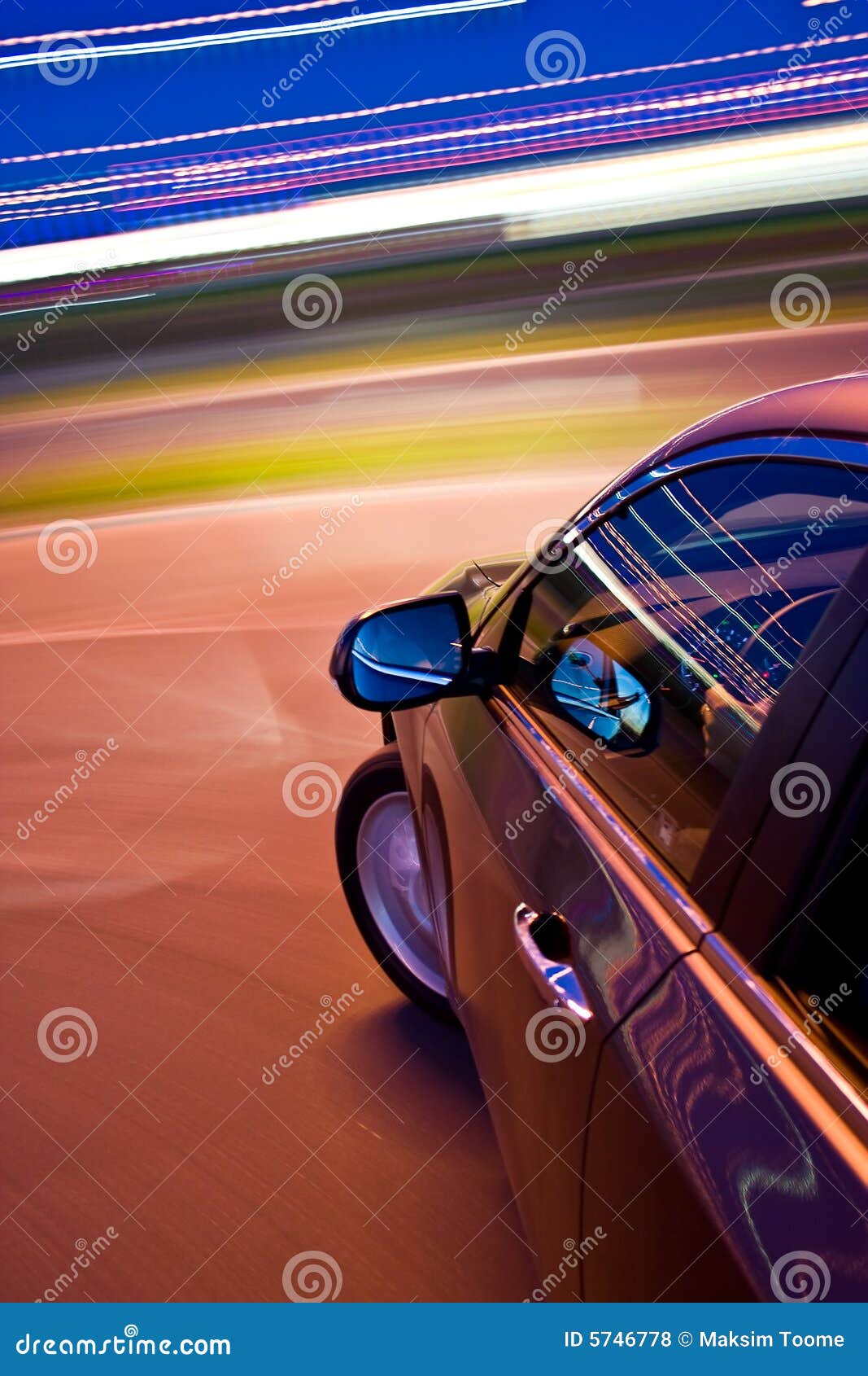 Car driving fast stock photo. Image of night, highway - 5746778