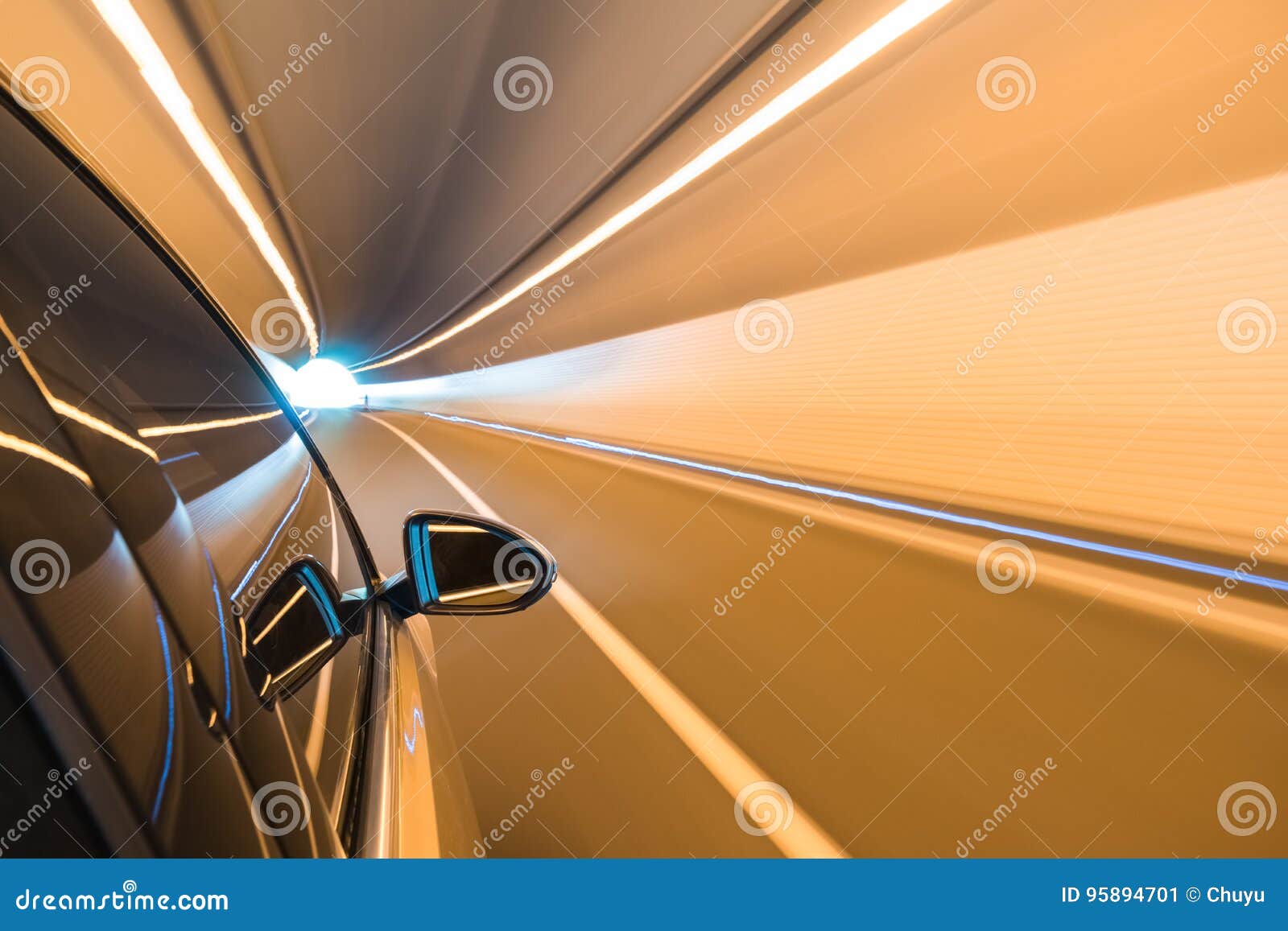 Car Driving Fast Exit the Tunnel Stock Image - Image of movement ...