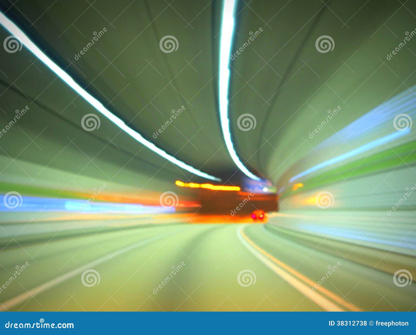 Fast Speed Car Driving Tunnel Stock Photo - Image of move, moving: 38312738