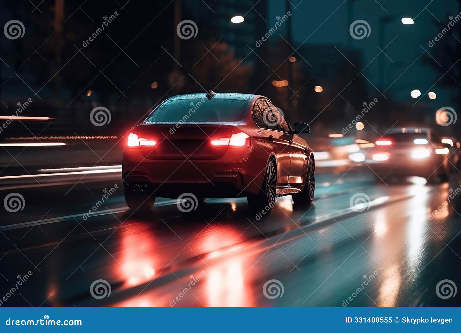 Car is Driving Fast by the Highway Stock Image - Image of traffic ...