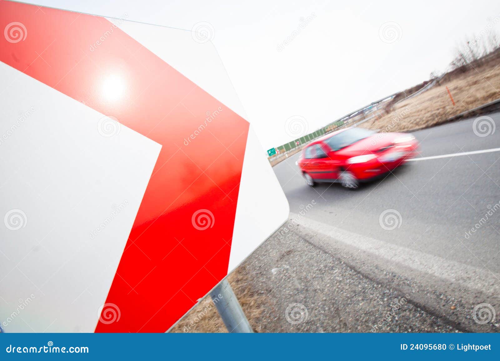 Car Driving Fast through a Sharp Turn Stock Photo - Image of driveway ...