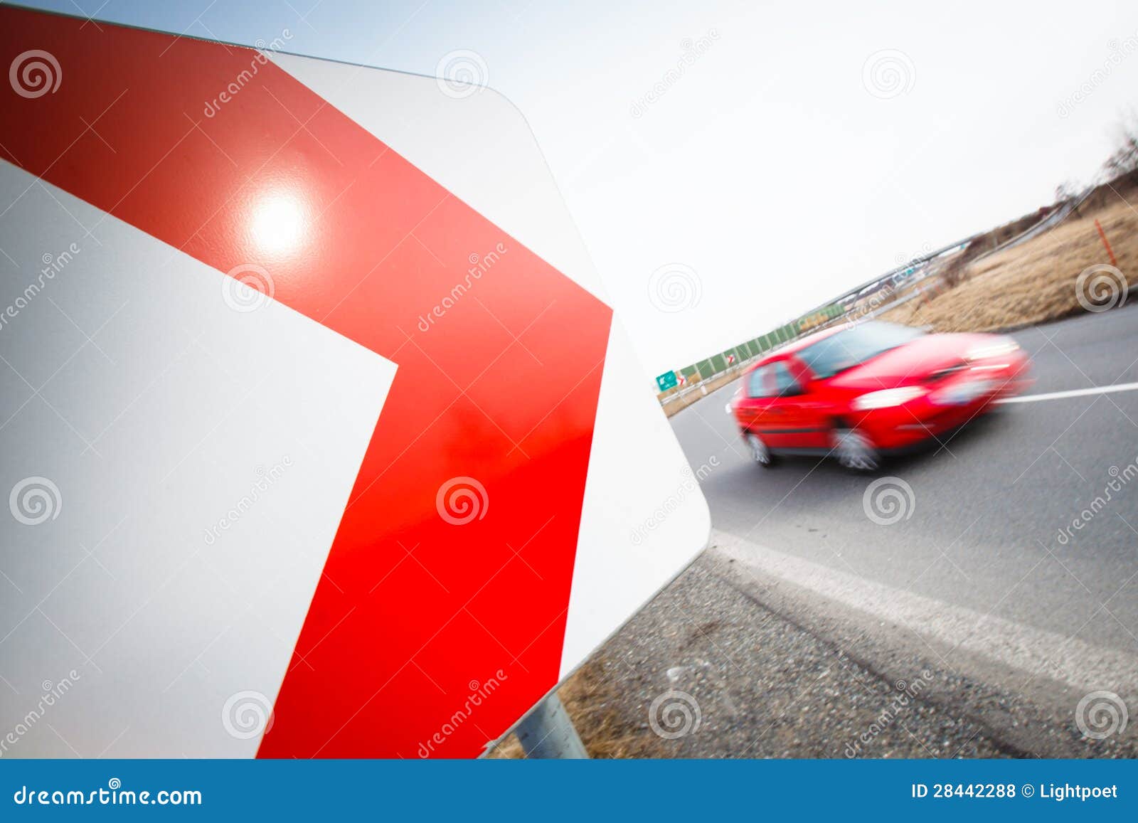 Car Driving Fast through a Sharp Turn Stock Photo - Image of personal ...