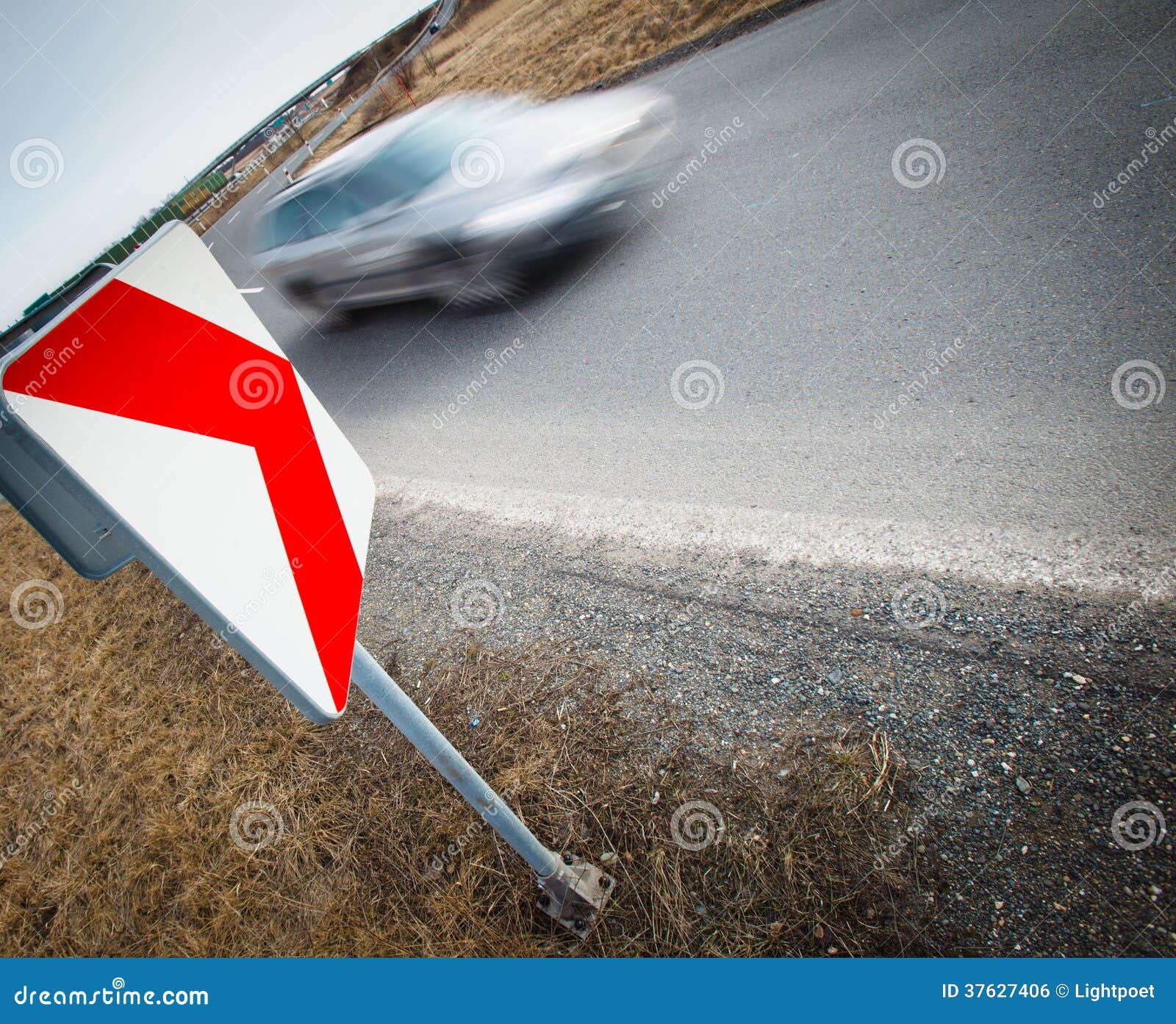 Car Driving Fast through a Sharp Turn Stock Photo - Image of personal ...