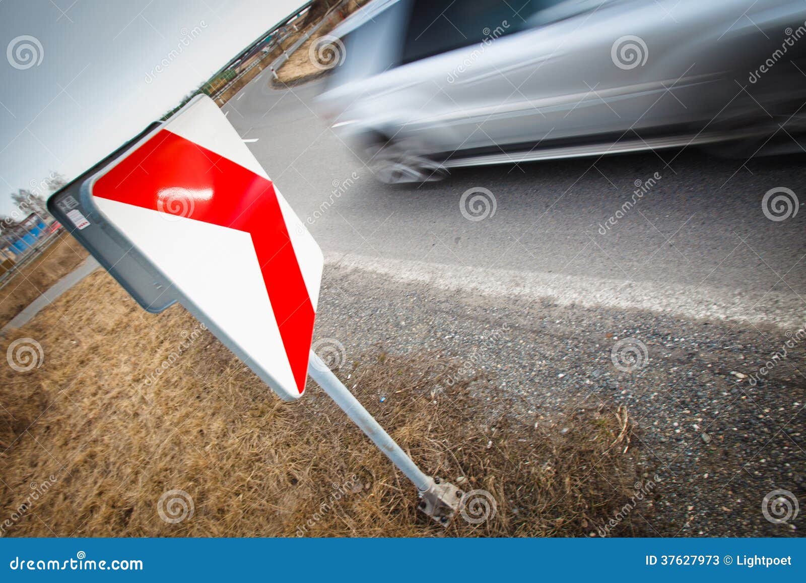 Car Driving Fast through a Sharp Turn Stock Image - Image of freeway ...