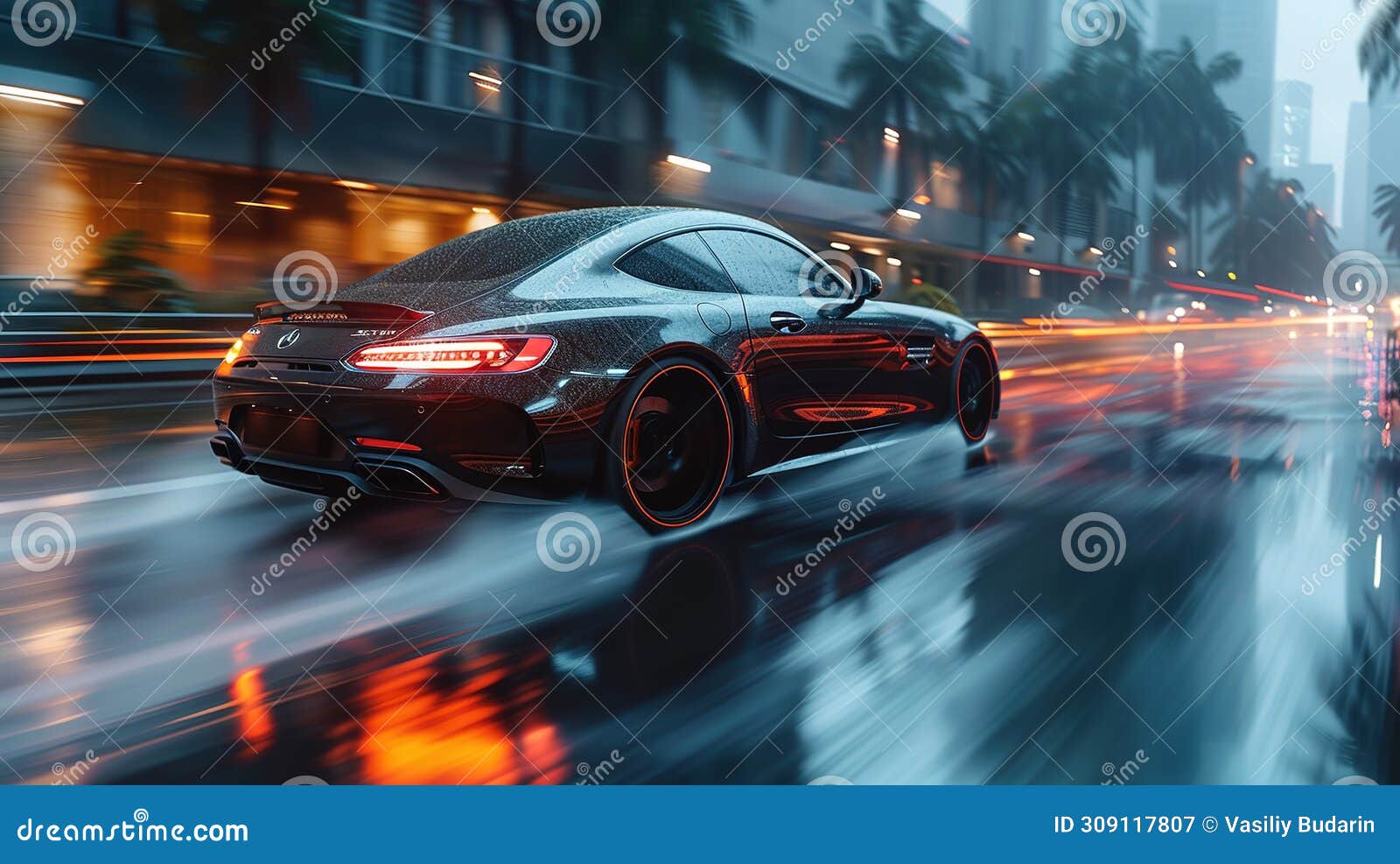 Car Driving on Freeway at Sunset, Motion Blur Stock Image - Image of ...