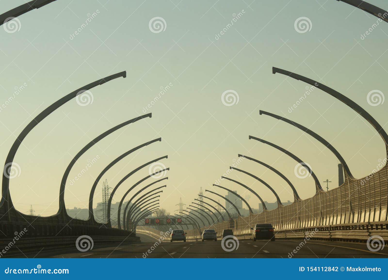 Car Driving on a Highway. Auto Moving on a Roadway Stock Photo - Image ...