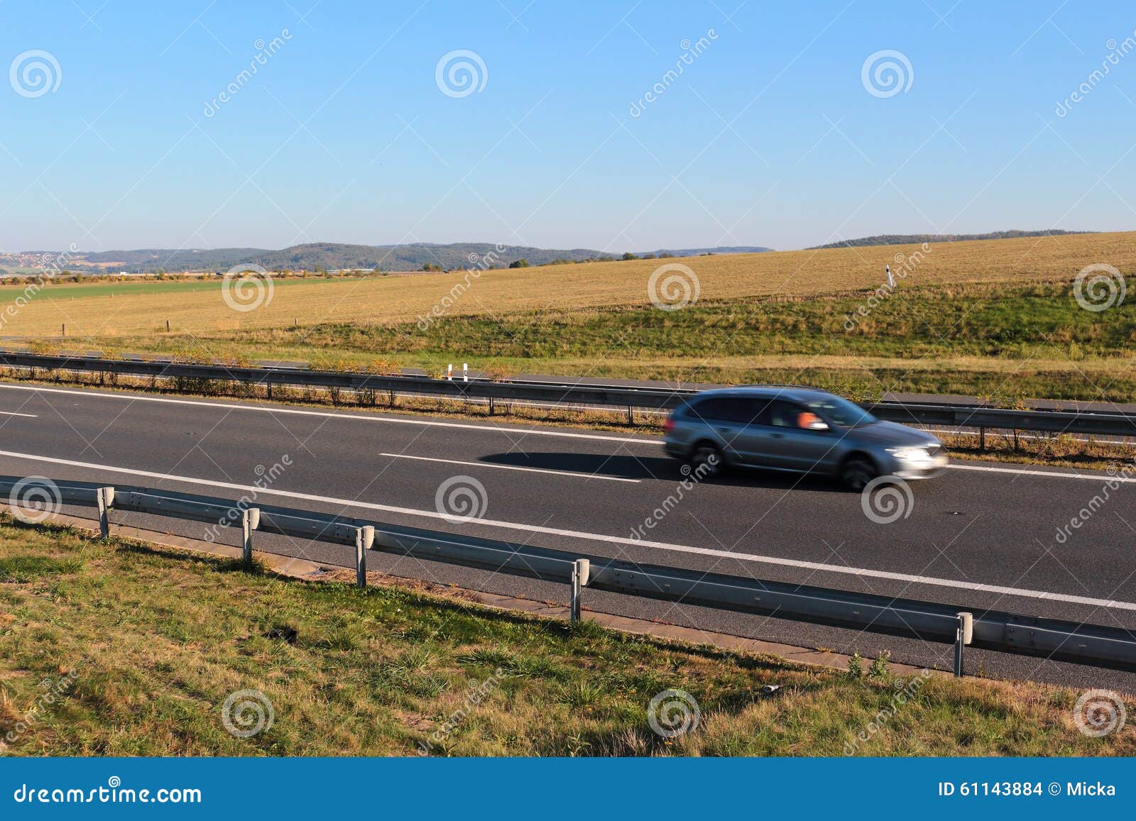 Car driving on highway stock photo. Image of europe, personal - 61143884