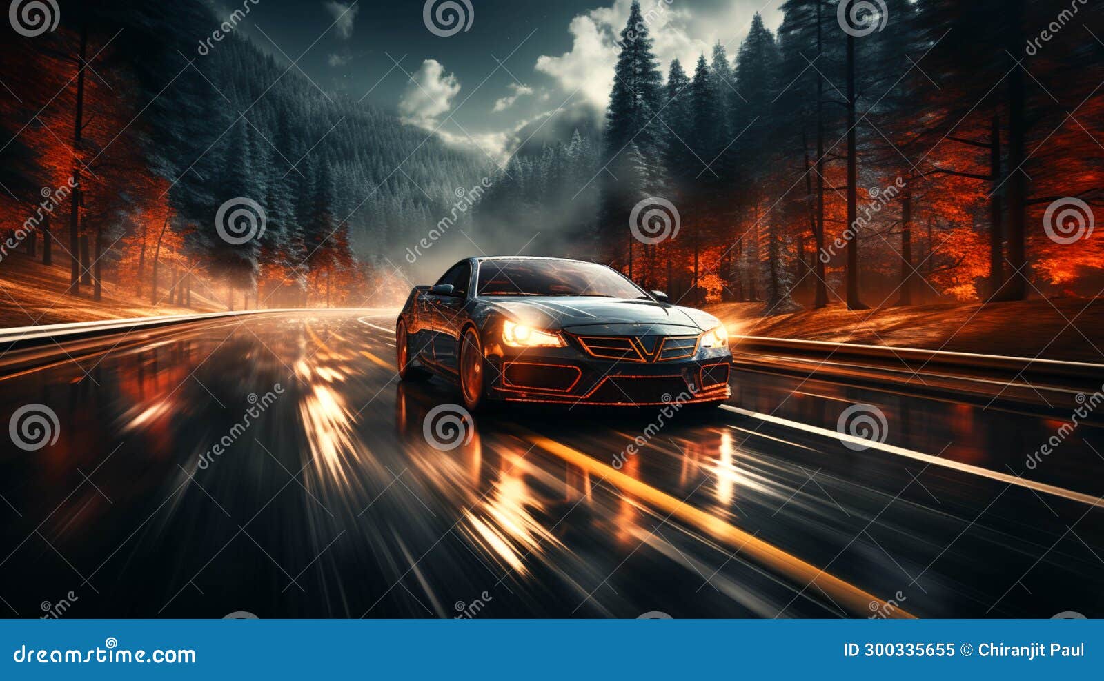 Car Driving Long Exposure at Night Stock Image - Image of line, urban ...