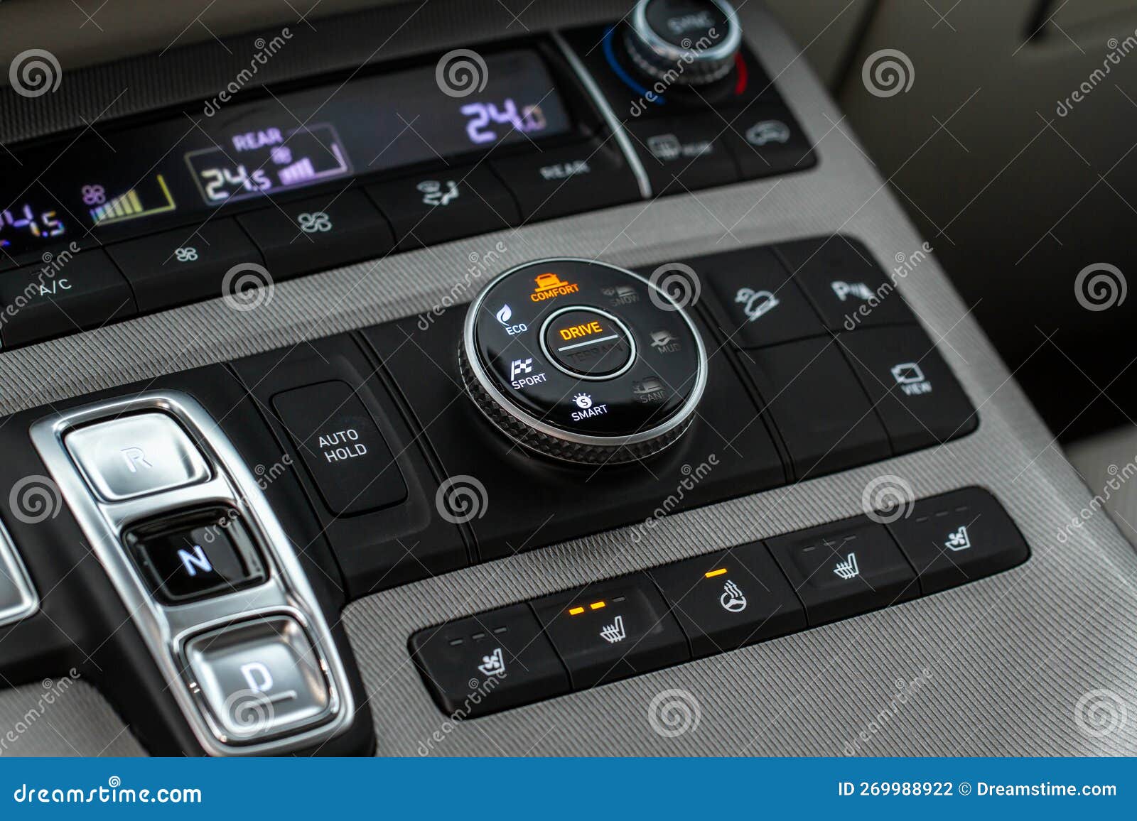 Car driving mode switch. stock photo. Image of motor - 269988922