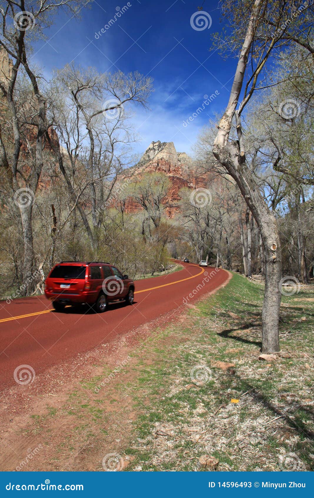Car driving on road stock image. Image of automobile - 14596493