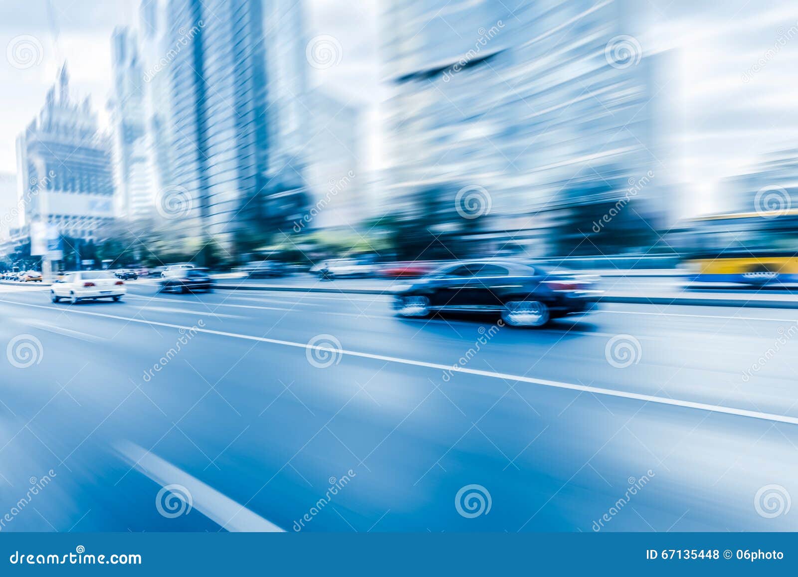 Car Driving on Road, Motion Blur Stock Photo - Image of blurred ...