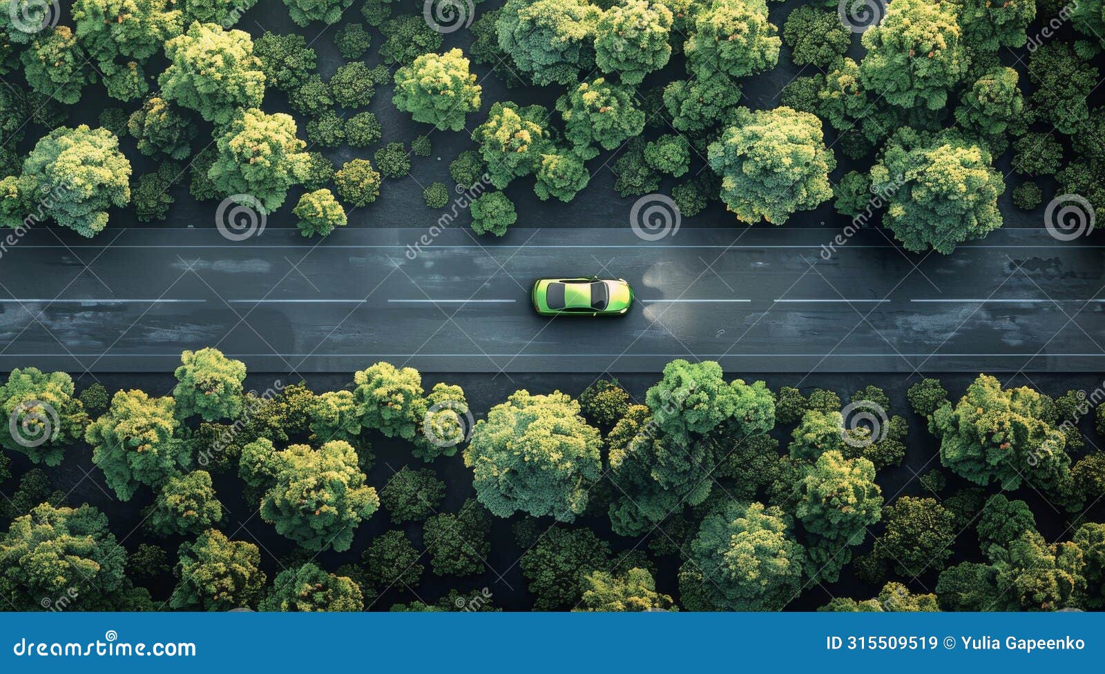 Car Driving through Tree-Lined Road Stock Image - Image of driving ...