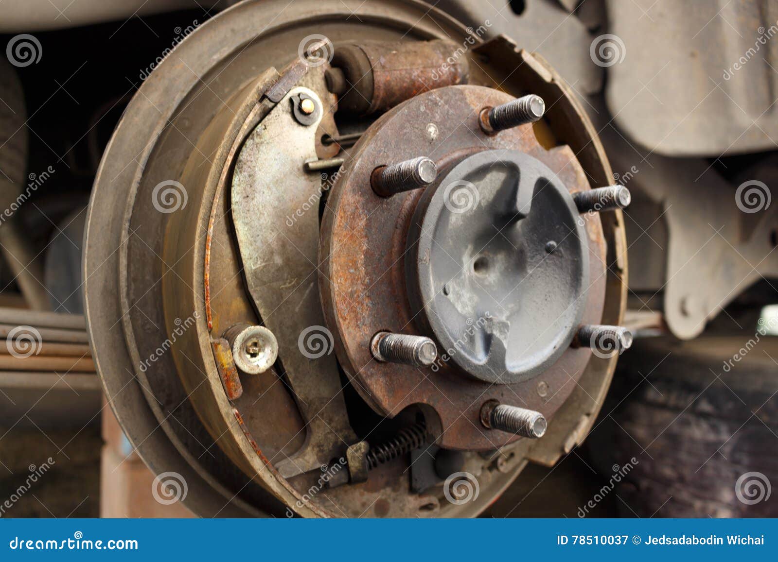 Car drum break system stock image. Image of change, service - 78510037