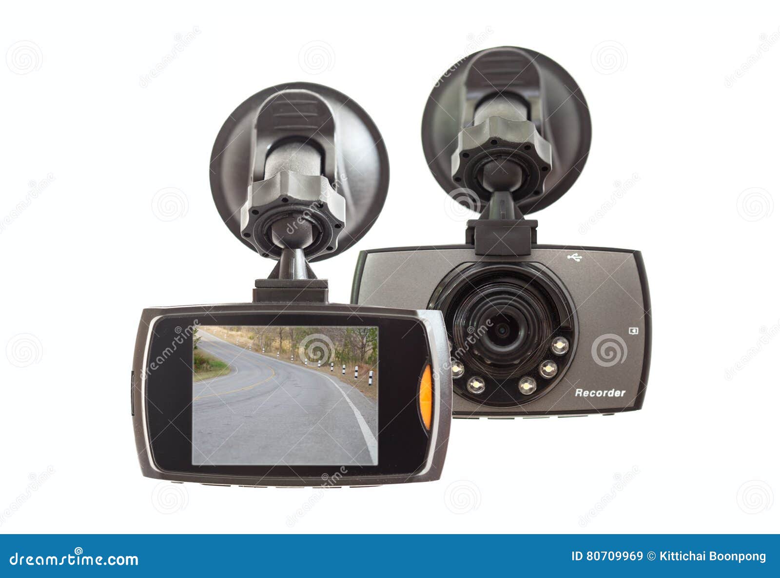 Car DVR Front Camera Car Recorder Stock Illustration - Illustration of ...