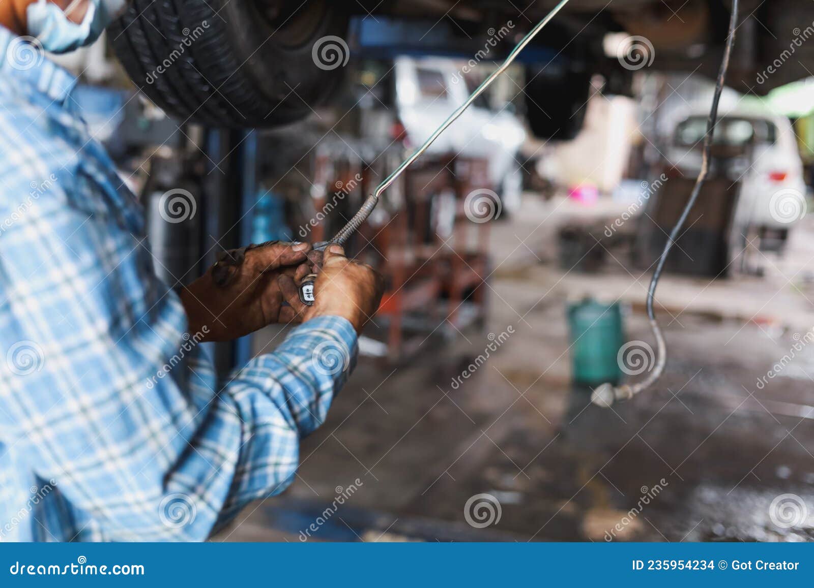 Car Electric Repair, Repair of Electrical Wiring in the Car Stock Photo ...