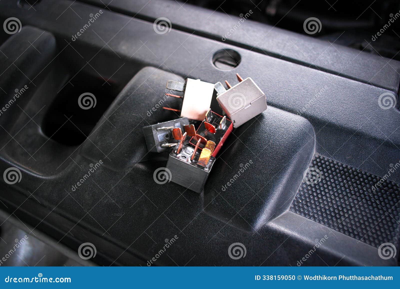 Automotive Relay Or Car Electromagnetic Relay Isolated On White ...