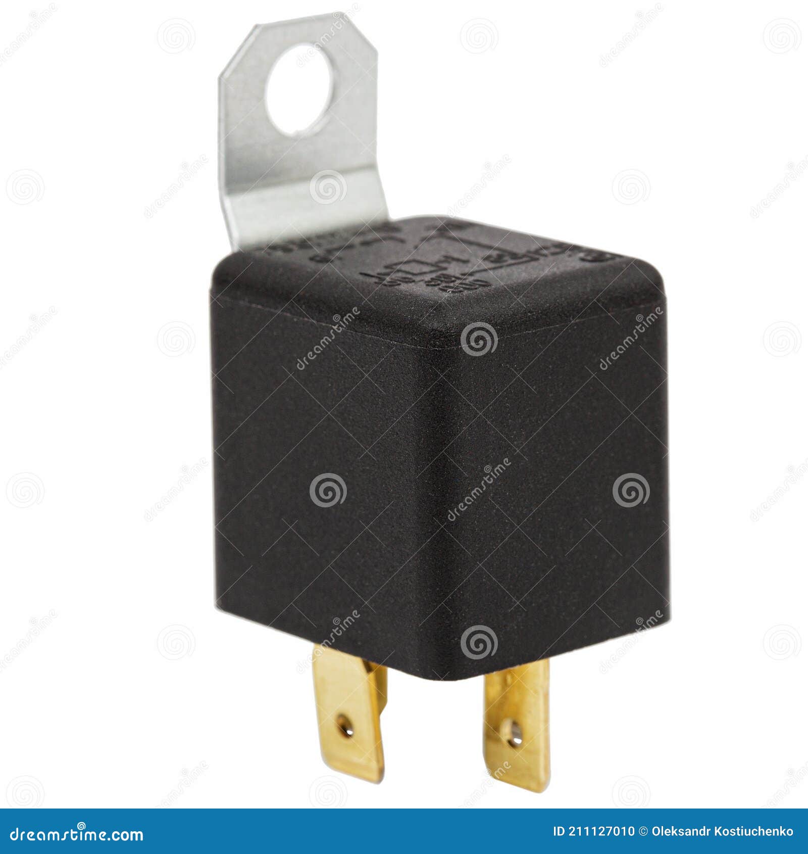 Car Electromagnetic Relay Switch, Isolated on White Background Stock ...