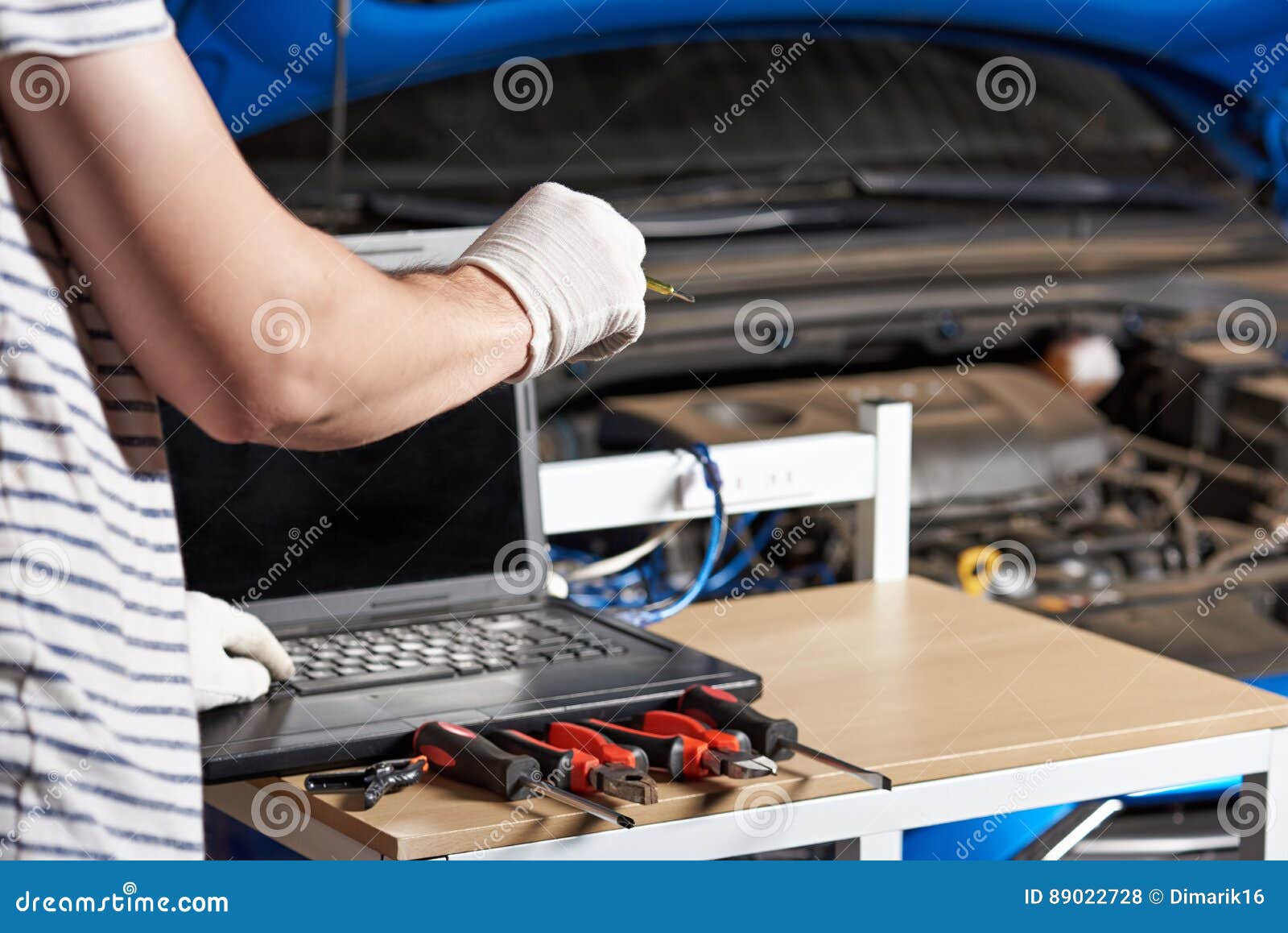 Car electronic maintenance stock photo. Image of manual - 89022728