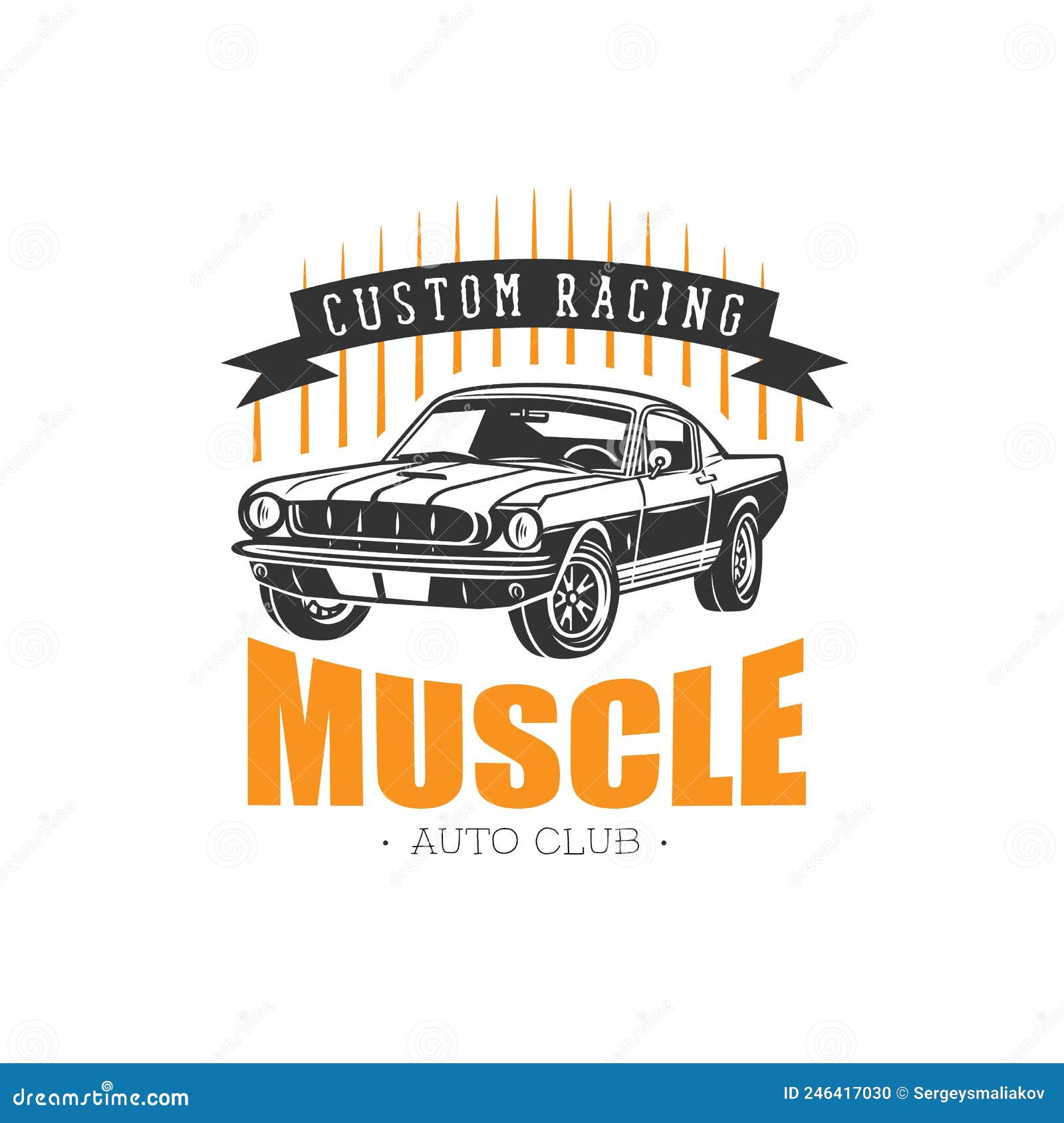 Car emblem. Custom racing stock vector. Illustration of legendary ...