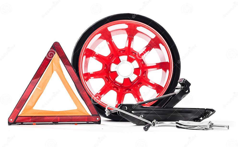 Car emergency kit stock photo. Image of stepney, group - 66459348