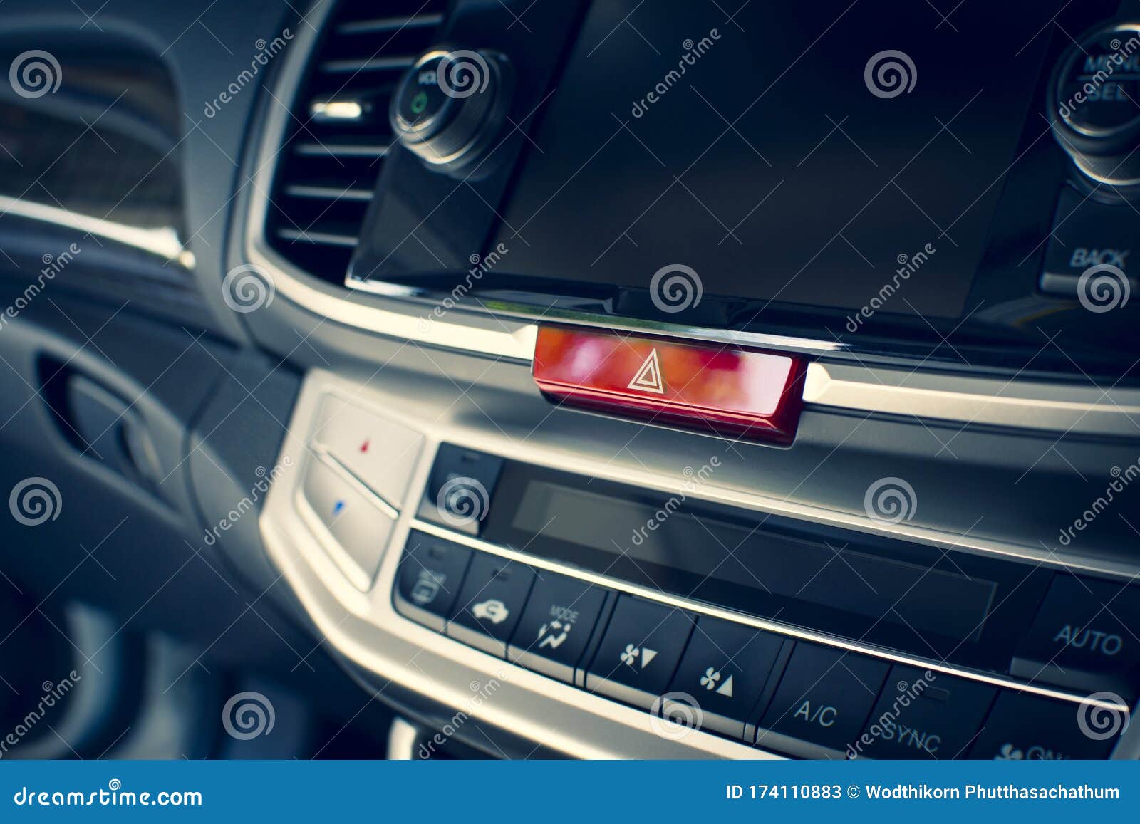 Car Emergency Light Button. Stock Image - Image of danger, concept ...