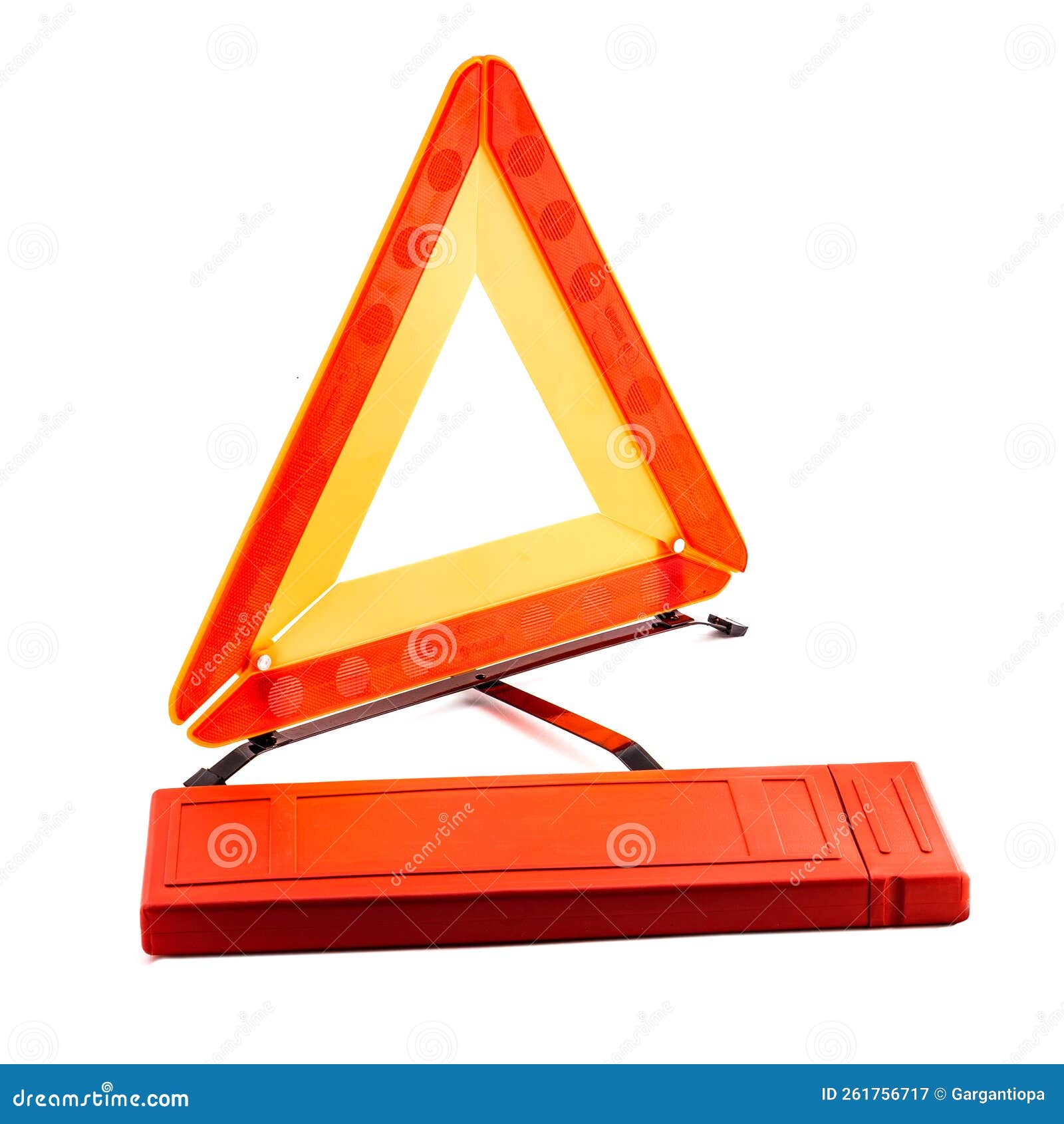 Car Emergency Reflective Triangle Sign Stock Image - Image of folding ...