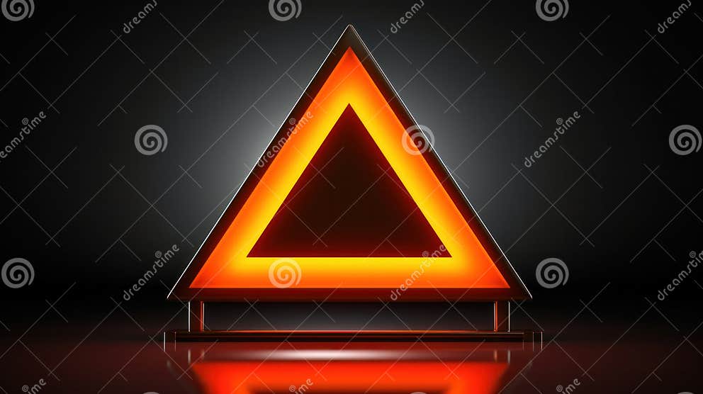 Car Emergency Sign Triangular Studio Photo Stock Photo - Image of ...