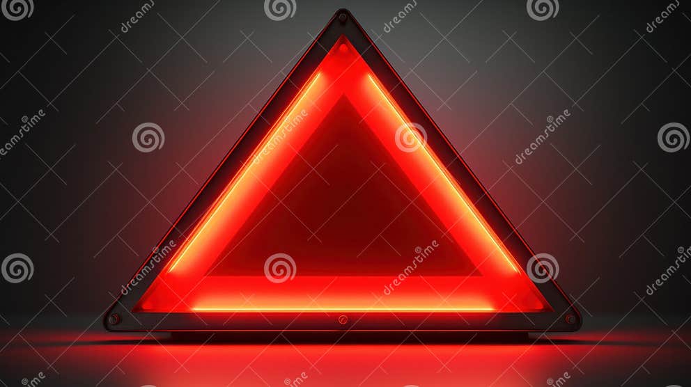 Car Emergency Sign Triangular Studio Photo Stock Image - Image of path ...