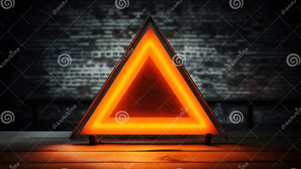 Car Emergency Sign Triangular Studio Photo Stock Photo - Image of sign ...