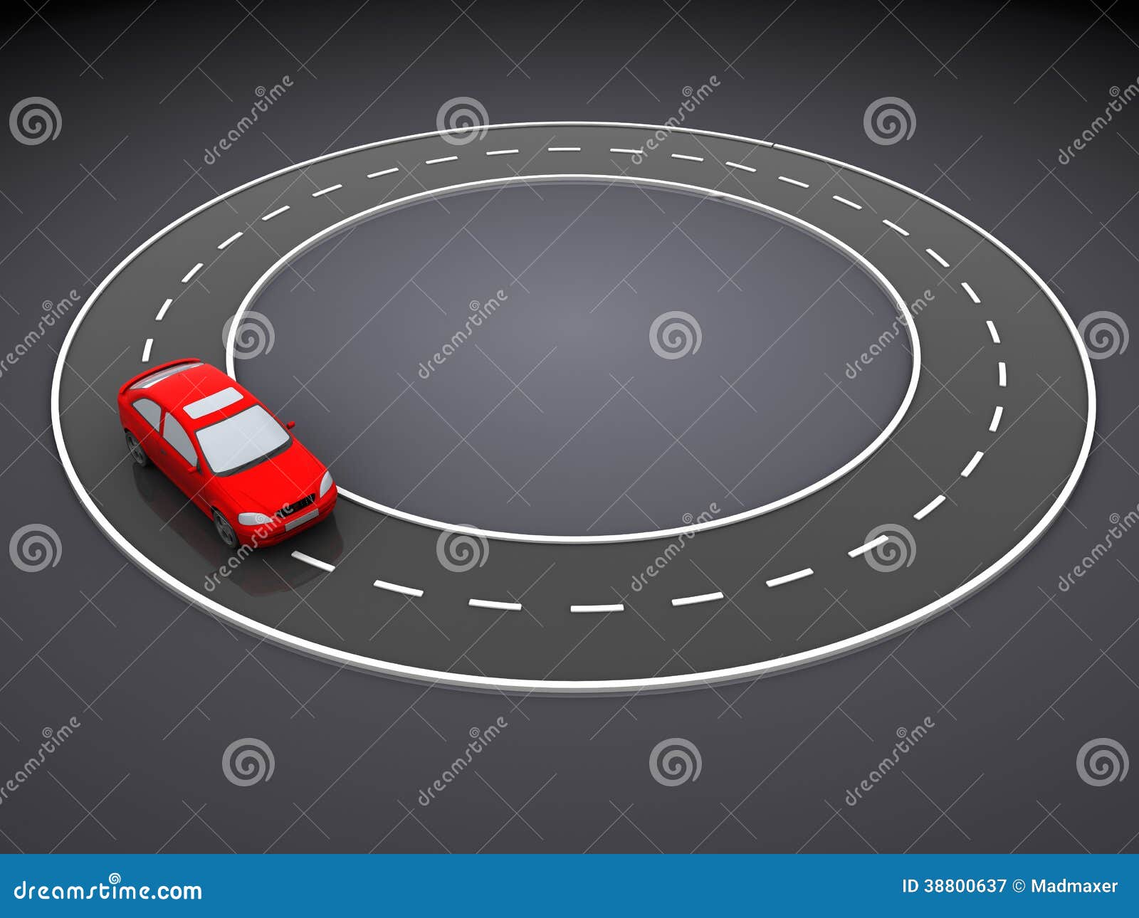 Endless Road In Shape Of Infinity Sign. Graphic Transportation Concept ...