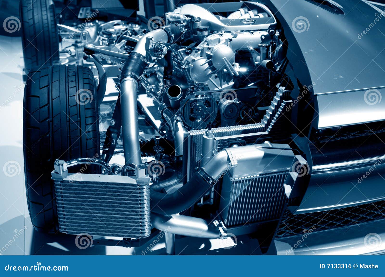 Car engine stock photo. Image of luxury, isolated, mechanic - 7133316