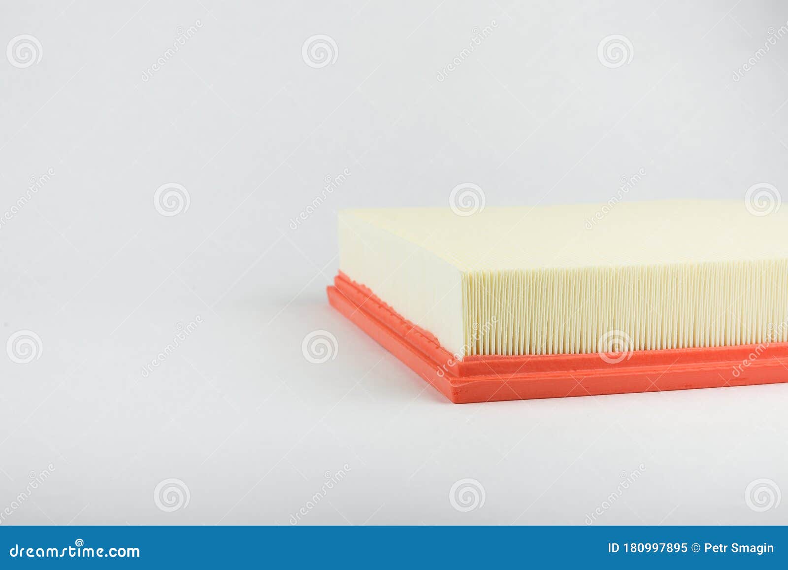 Car Engine Air Filter on a White Background Stock Image - Image of copy ...