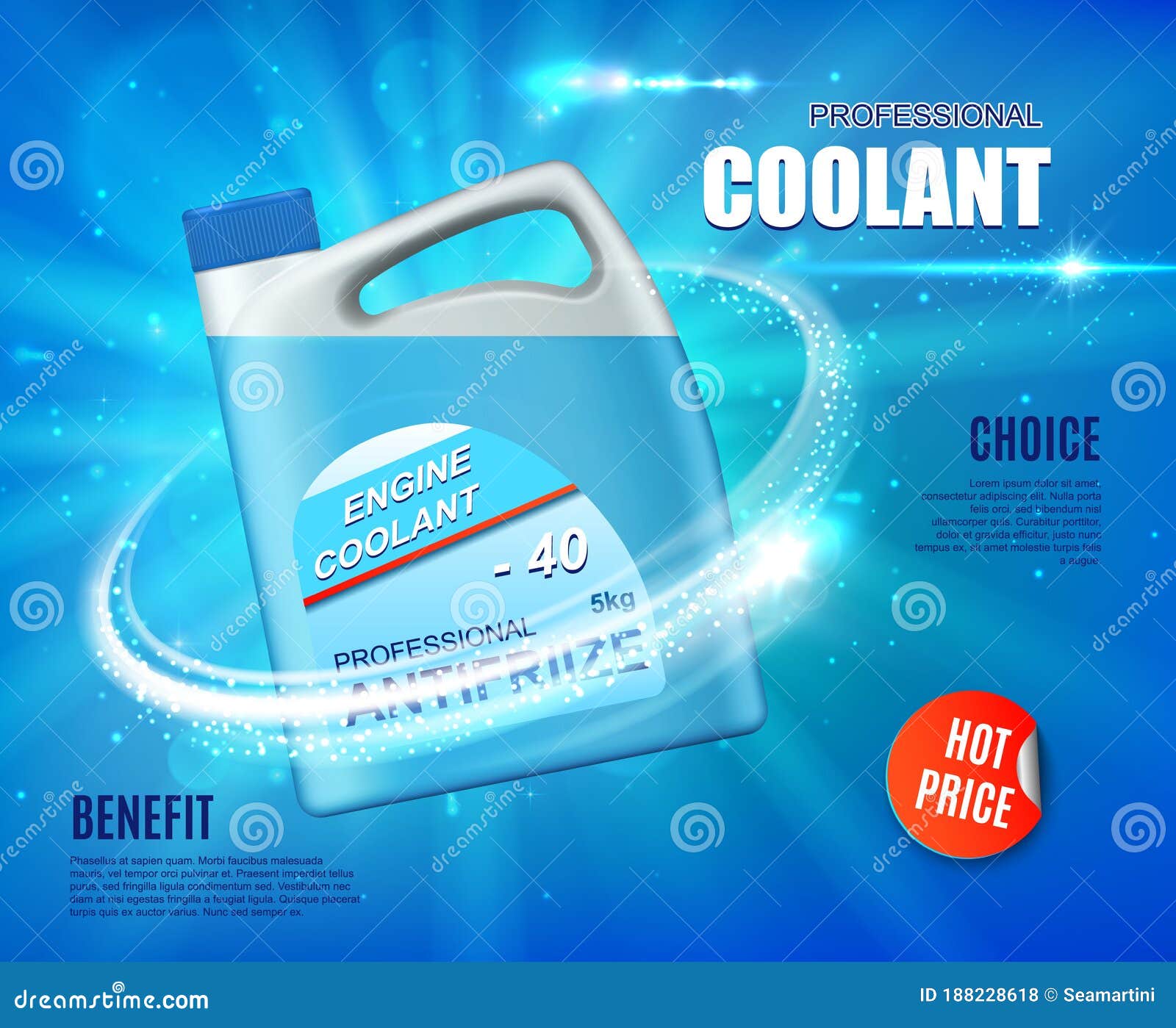 Car Engine Antifreeze, Coolant Vector Banner Stock Vector ...