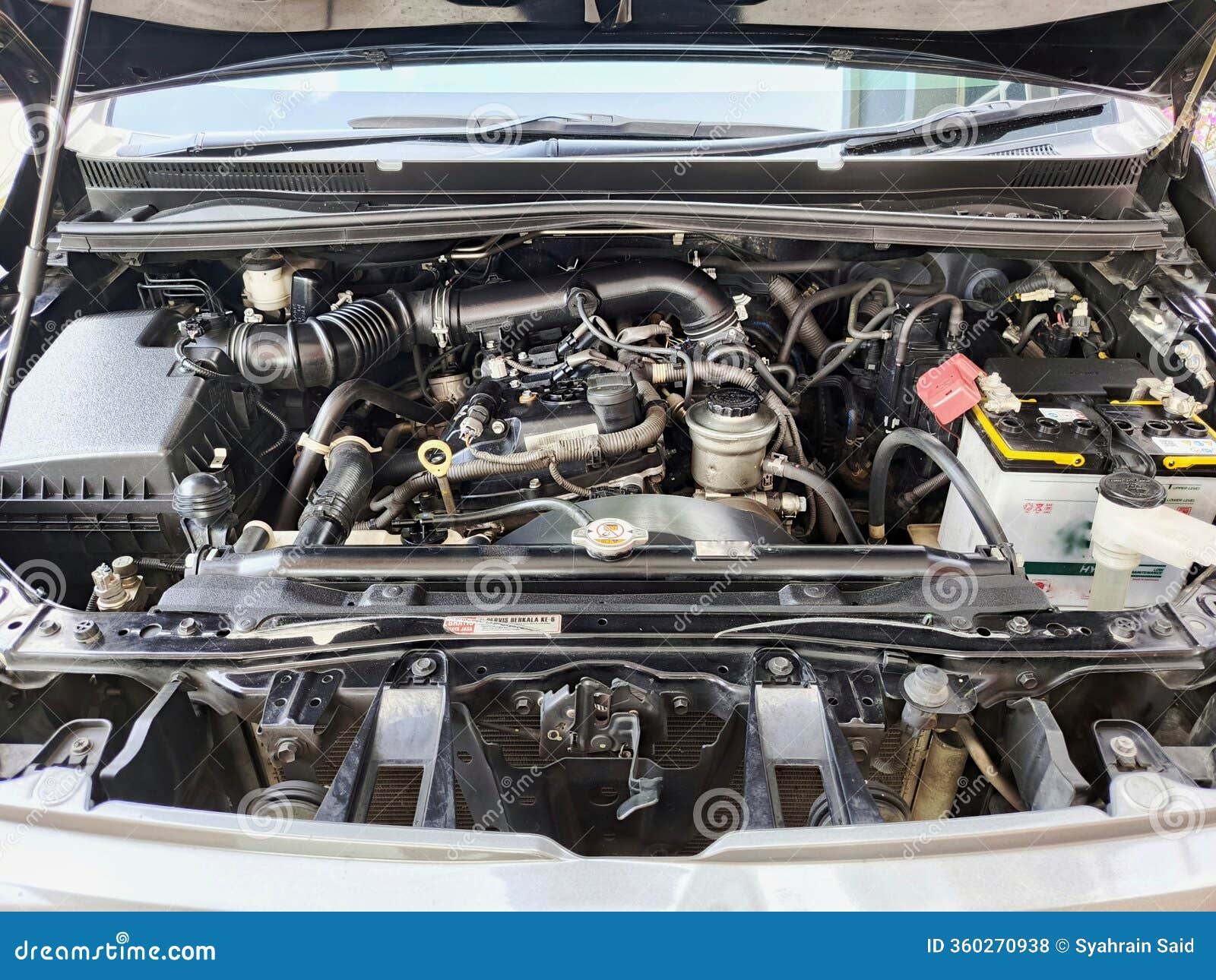 Car Engine Assembly Seen Close Up, in a Workshop Stock Photo - Image of ...