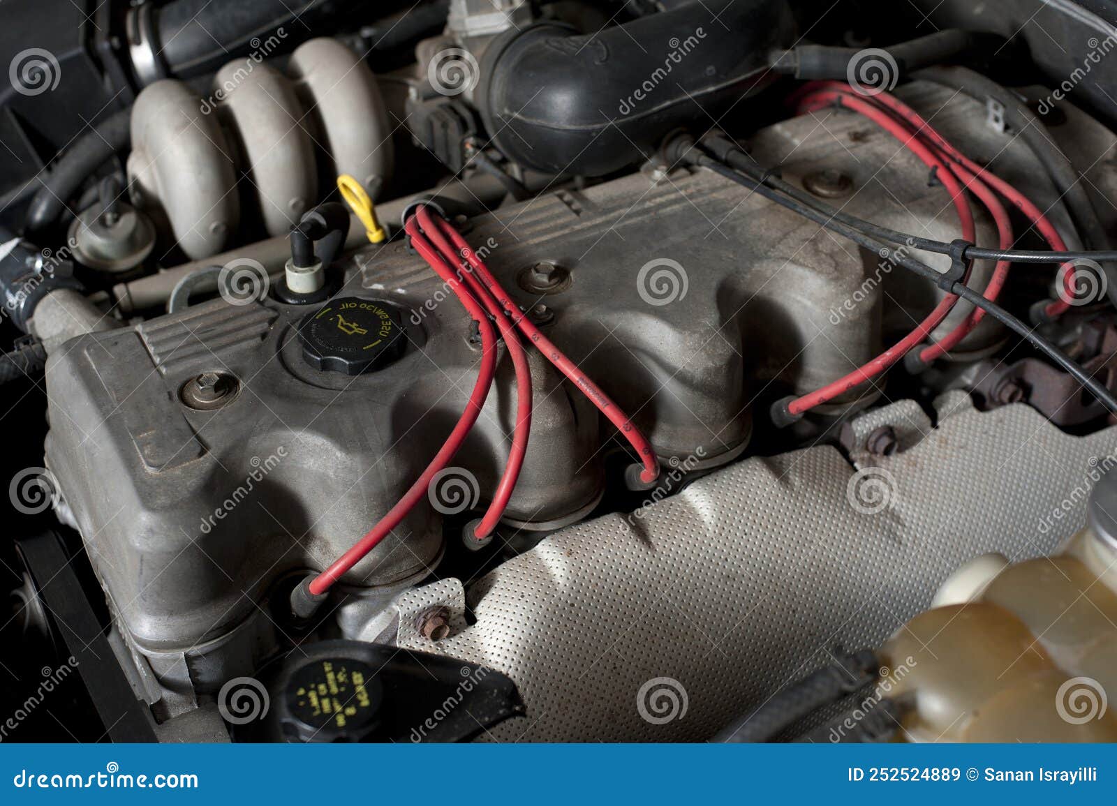 Car Engine Bay stock image. Image of complex, parts - 252524889