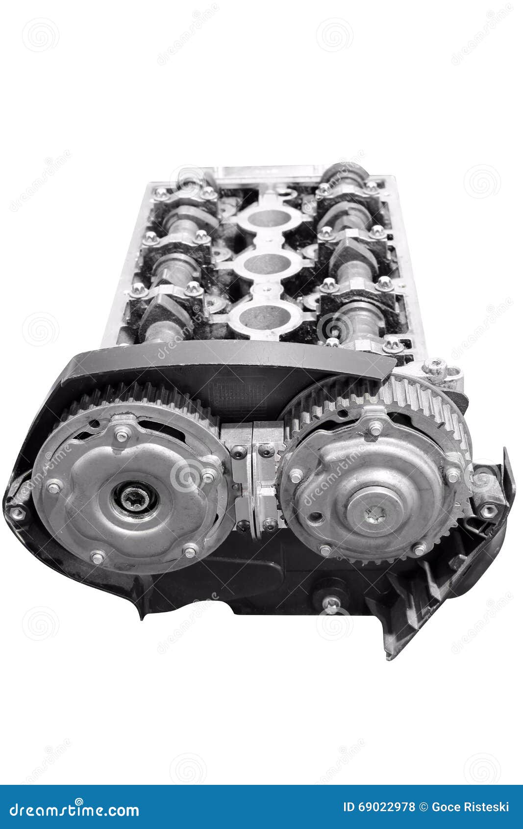 Car Engine Camshaft Isolated Stock Photo - Image of engine, inside ...