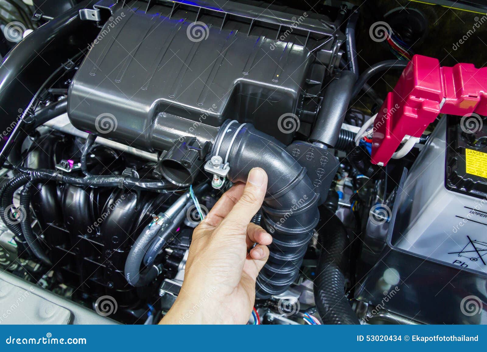 Car engine checking stock photo. Image of development - 53020434