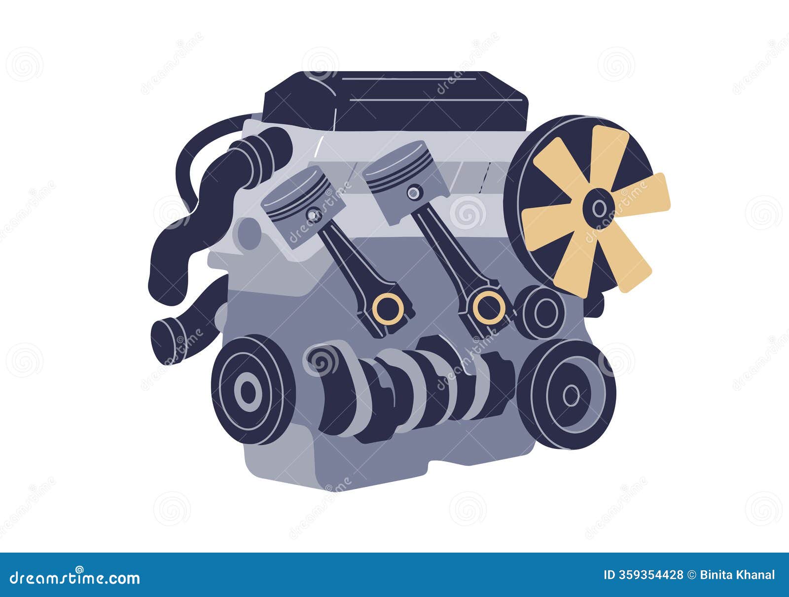 Car Engine Clip Art. stock illustration. Illustration of clip - 359354428