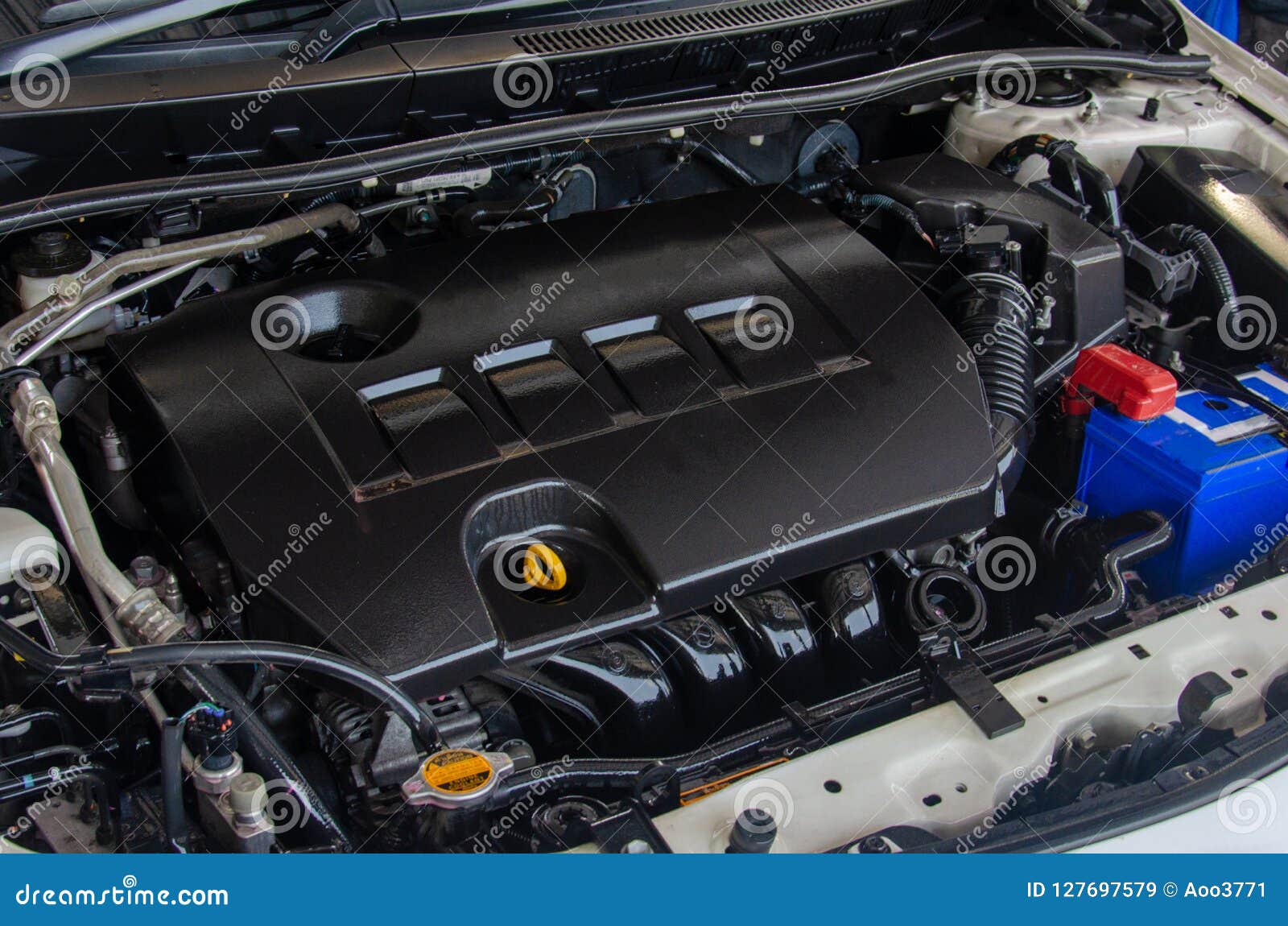 Car engine stock image. Image of focus, closeup, block - 127697579