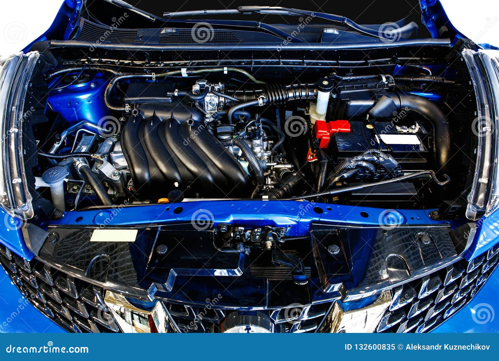 Car engine in close-up stock image. Image of internal - 132600835