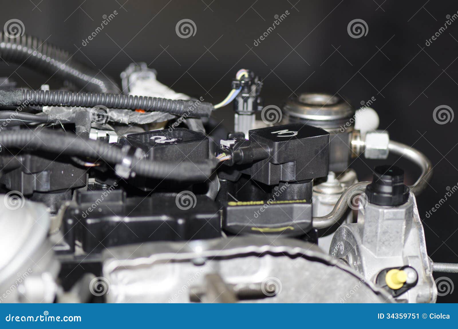 Car engine close-up stock image. Image of powerful, fuel - 34359751